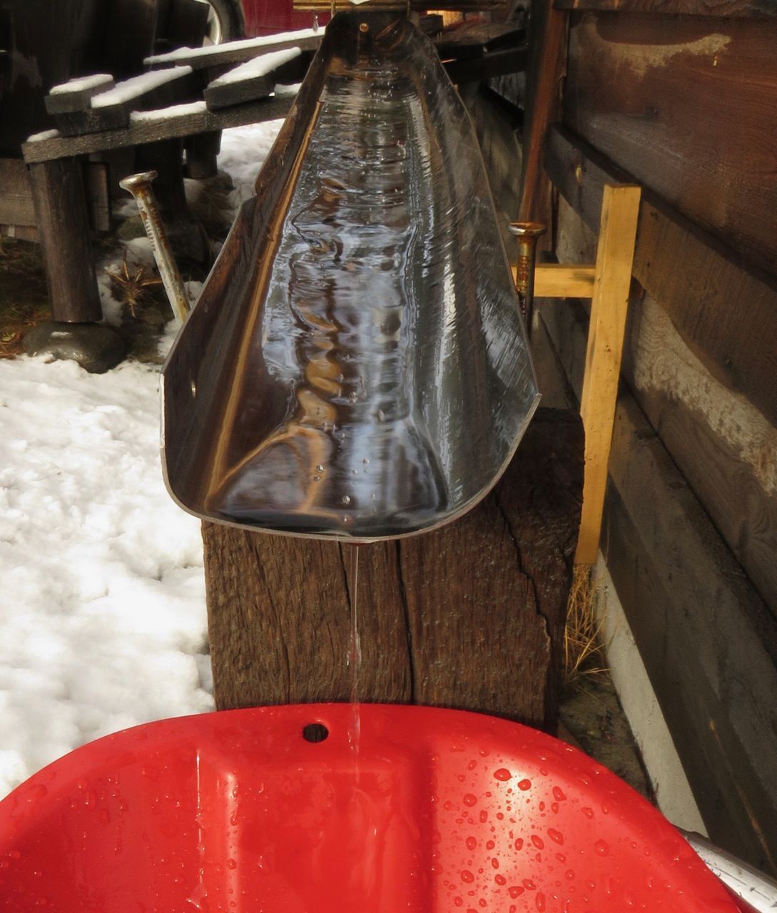 roof water into bucket | Wilderness Dweller